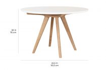 Perpetual Teak Viola Dining Table - Ivory White - Seasonal Living